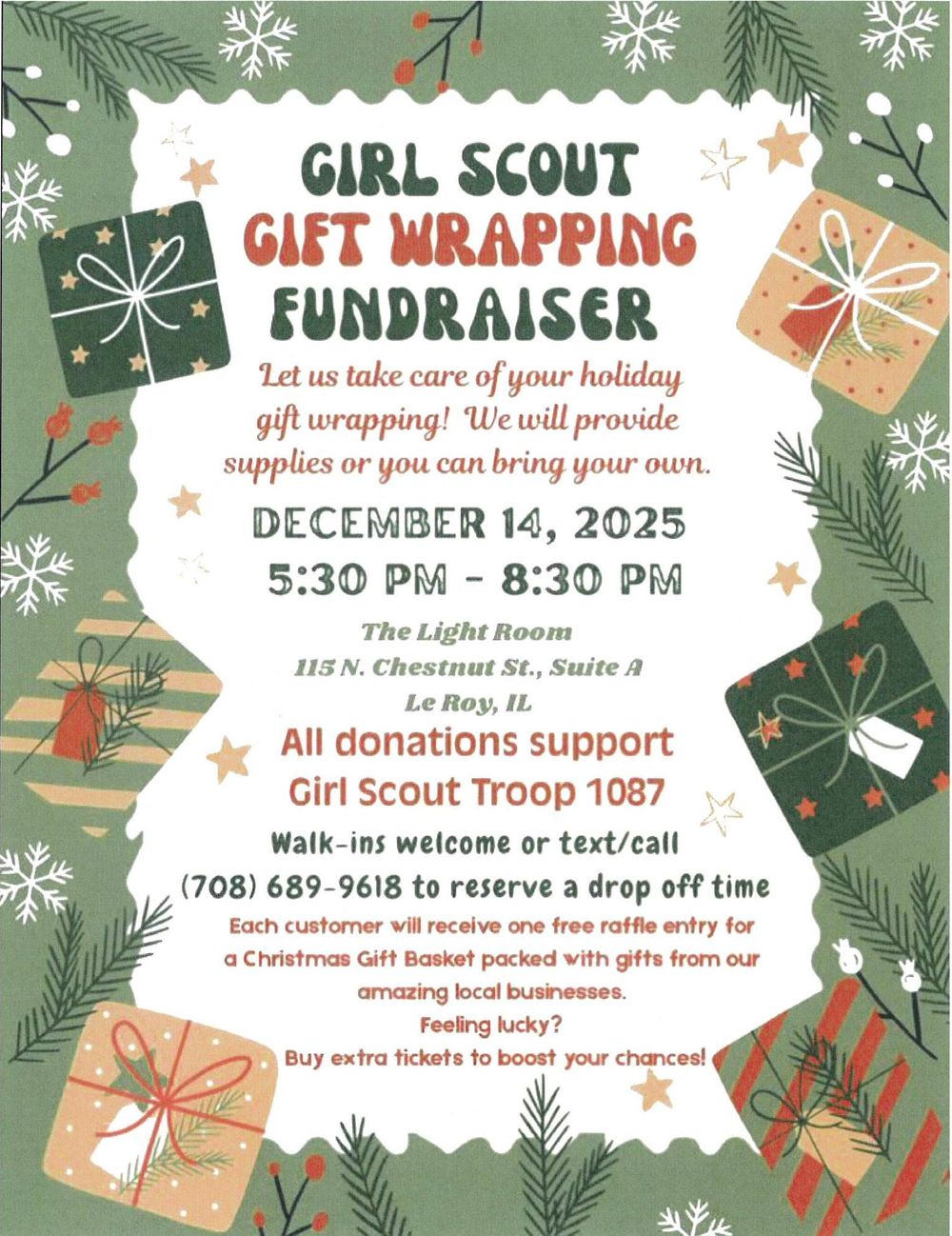 Girl Scout Gift Wrapping Fundraiser